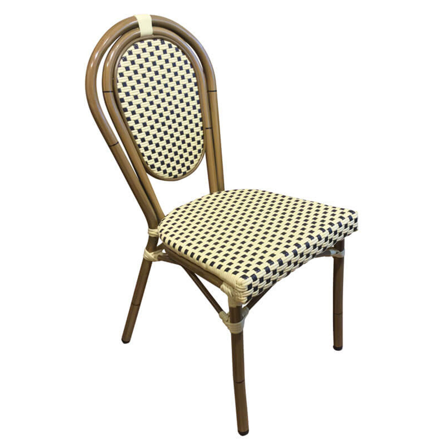 Franske bistro stole / caféstole | træ, flet & alu - Lobo Contract