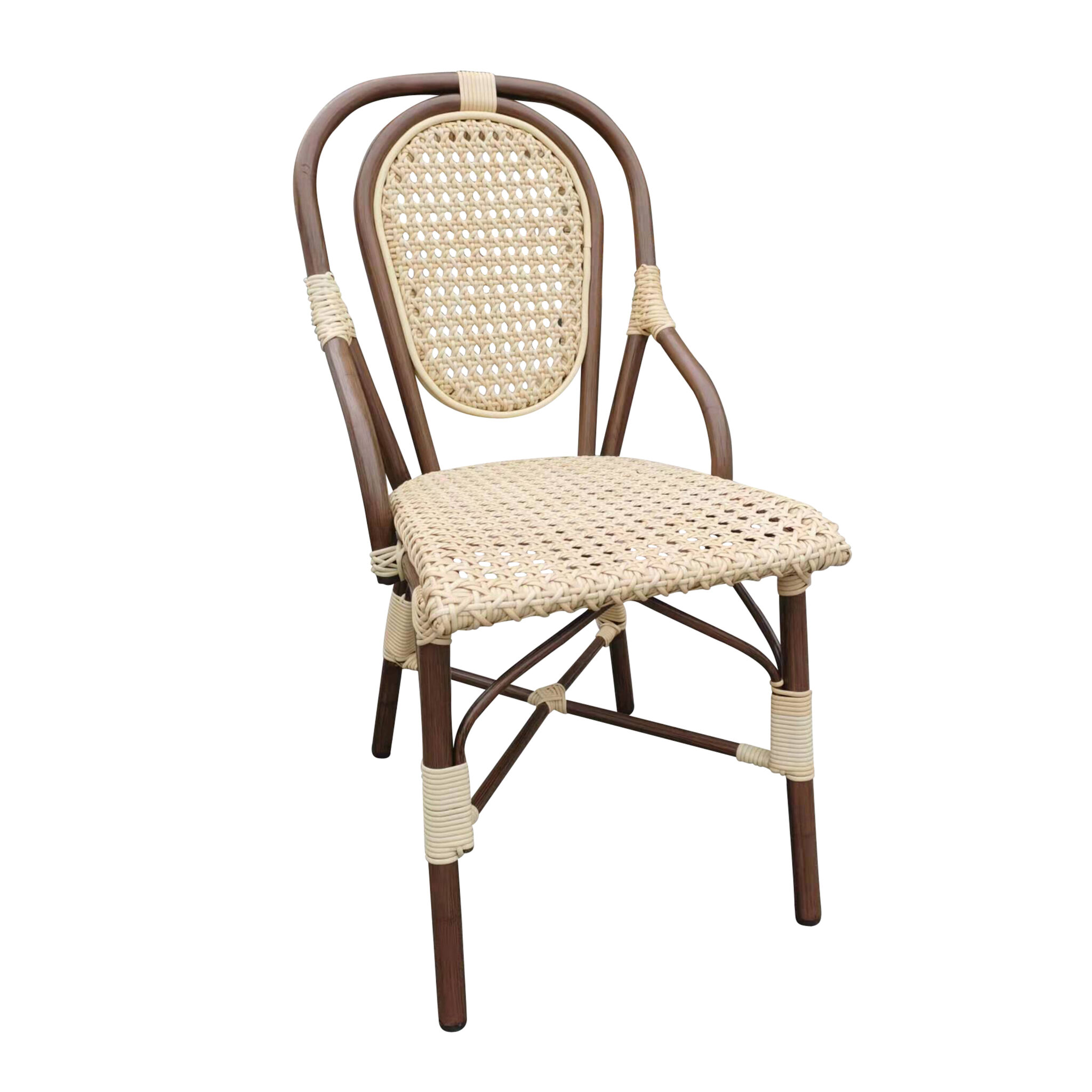 Paris udendørs cafestol - restaurantstol - Beige-pastel orange